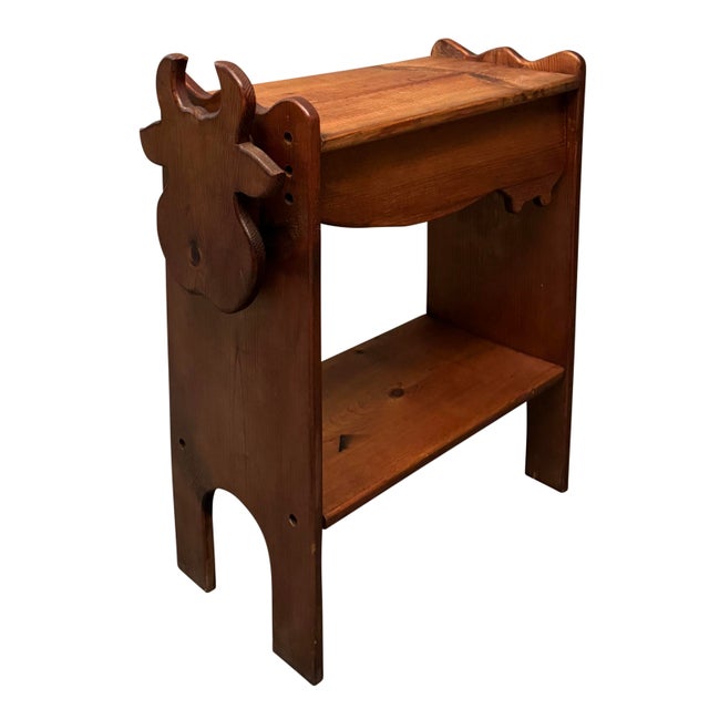 1970s Handmade Vernacular "Cow" Table in Pine | Chairish