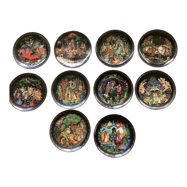 Vintage Tianex Decorative Plates Depicting Russian Fairy Tales-Set of ...