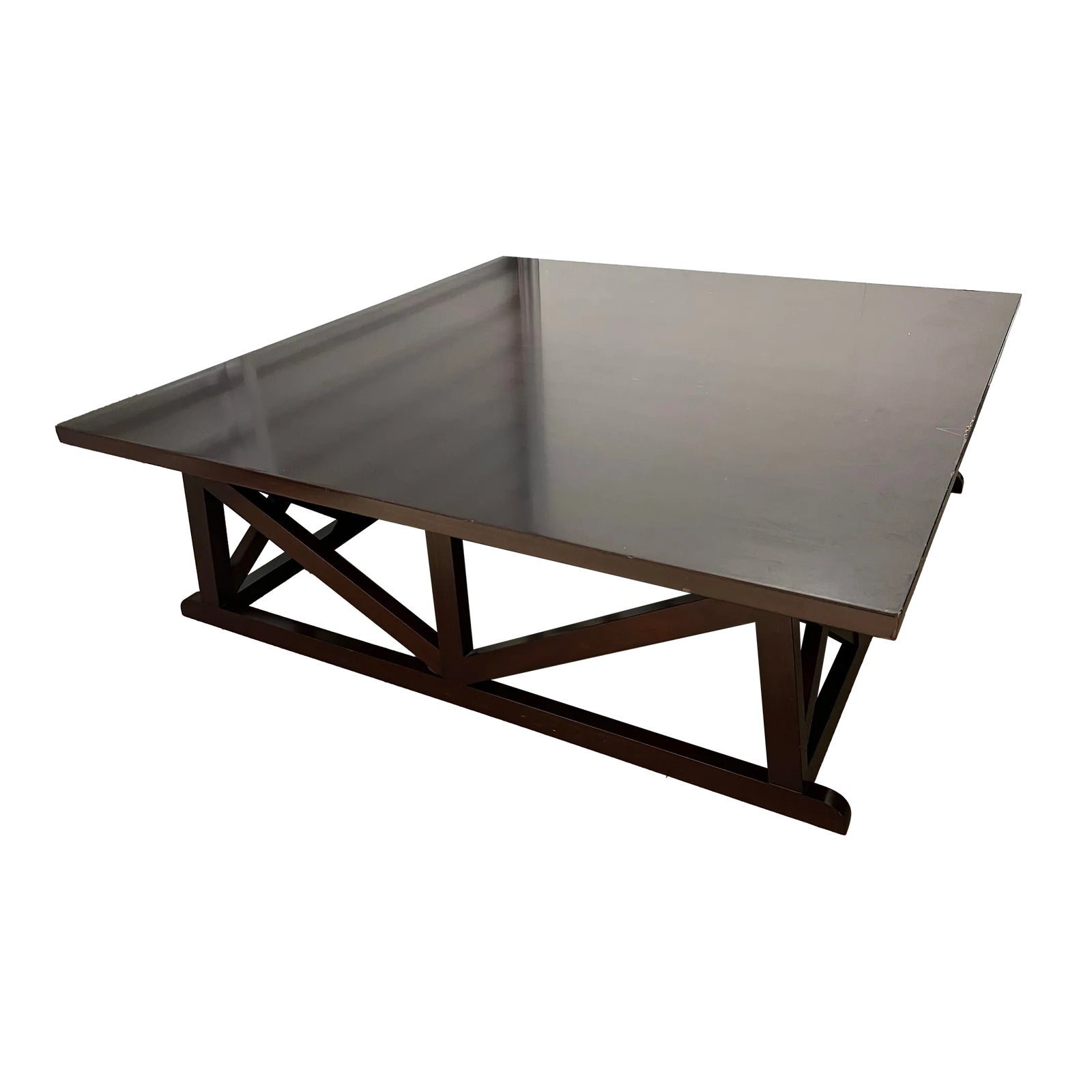 Victoria Hagen Large Mahogany Coffee Table “The Stuart” | Chairish