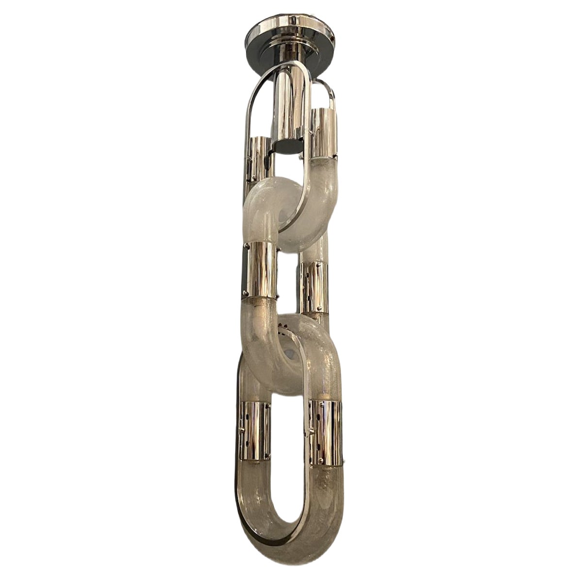 Murano Glass Chain Link Ceiling Lamp by Aldo Nason for Mazzega, 1960s ...