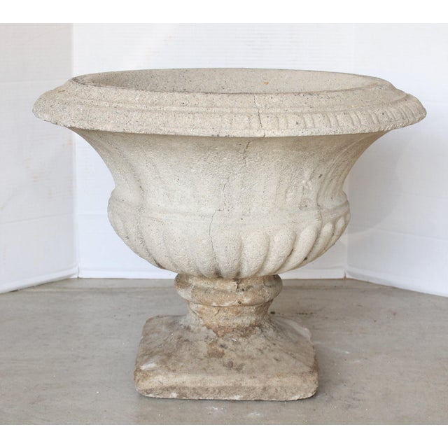 Ex Large 19th Century European Carved Stone Garden Urn/Planter | Chairish