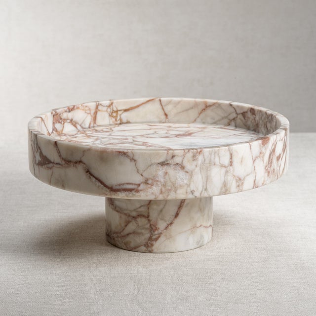 Rezi Footed Marble Bowl | Chairish