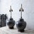 Chinese Pewter Ginger Jar Lamps | Chairish