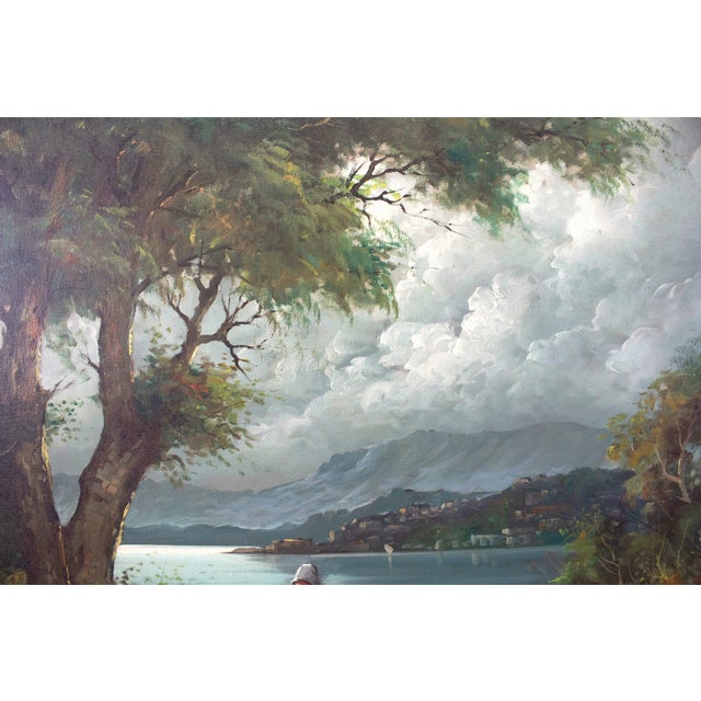 P. Raucci Original Signed European Landscape Oil Painting | Chairish