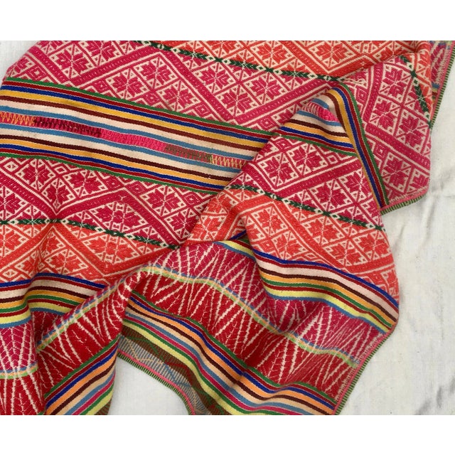 Vintage Andean Wool Manta Blanket - | Chairish