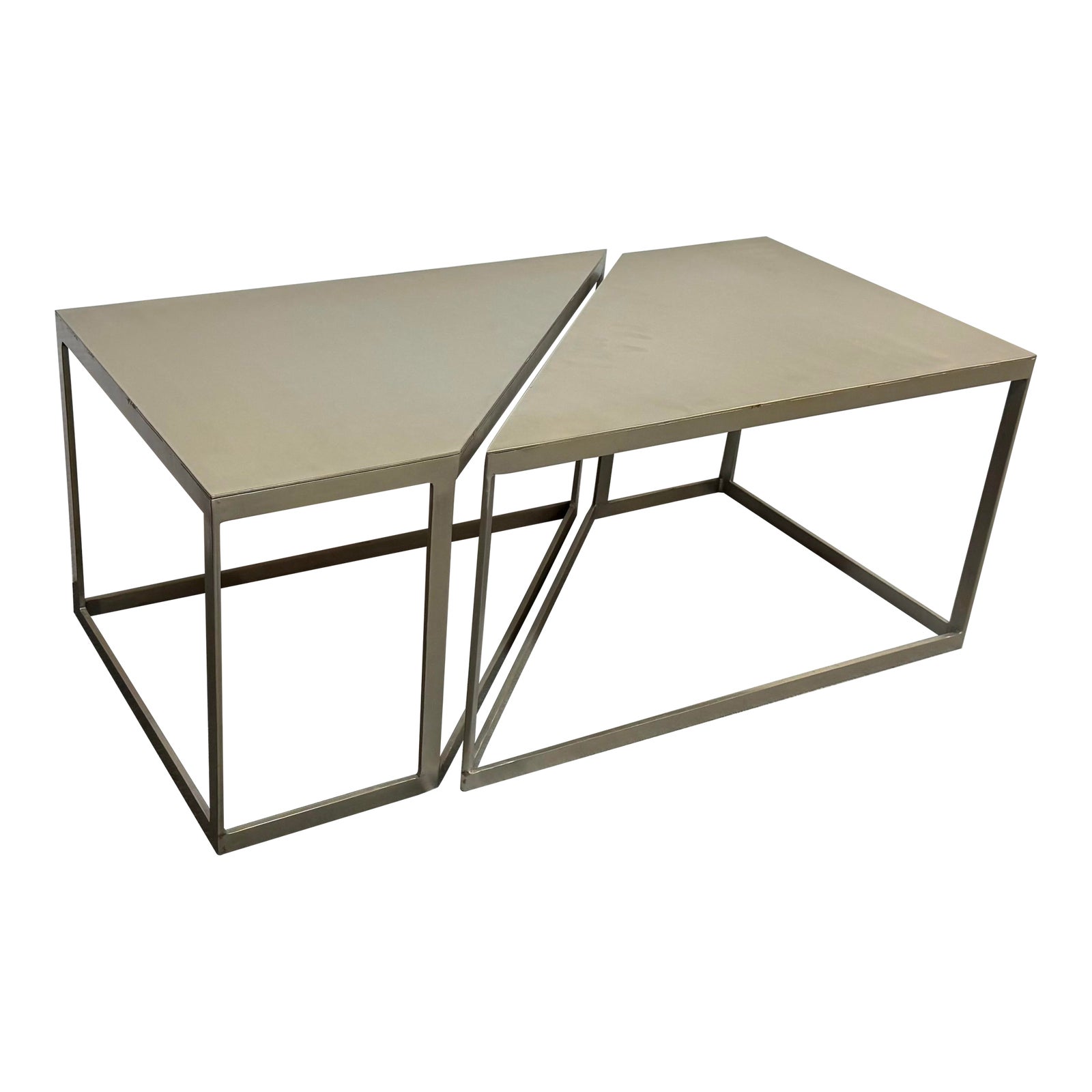 Arteriors Home Austin Stainless Coffee Table, Set of Two | Chairish