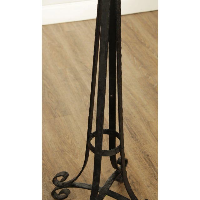 Arts & Crafts Style Hand Forged Wrought Iron Plant Stands - A Pair ...
