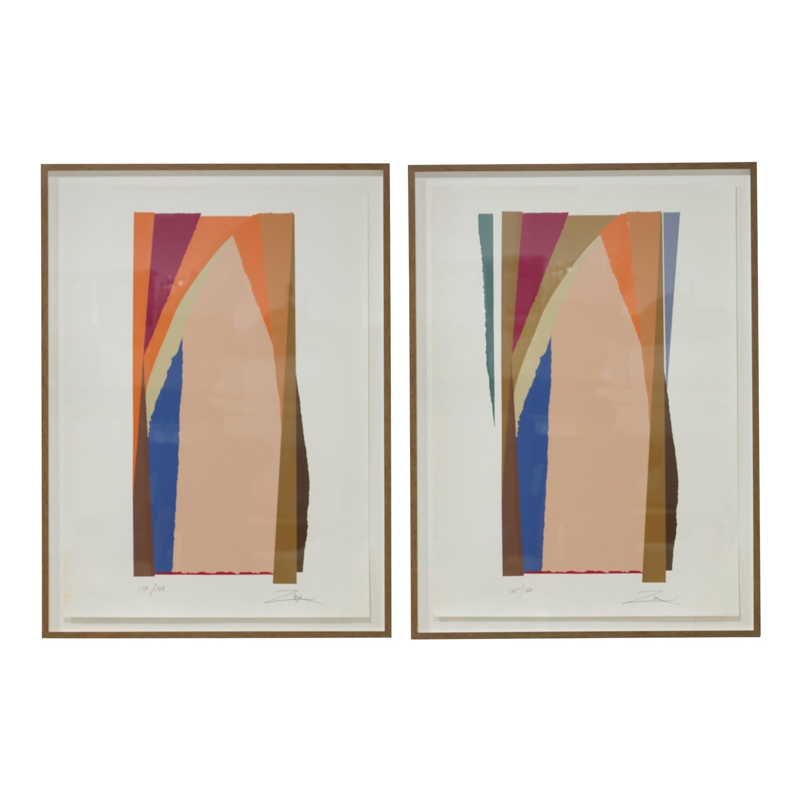 Larry Zox Bonac I & Ii, Abstract Expressionist Screenprint by Larry Zox ...