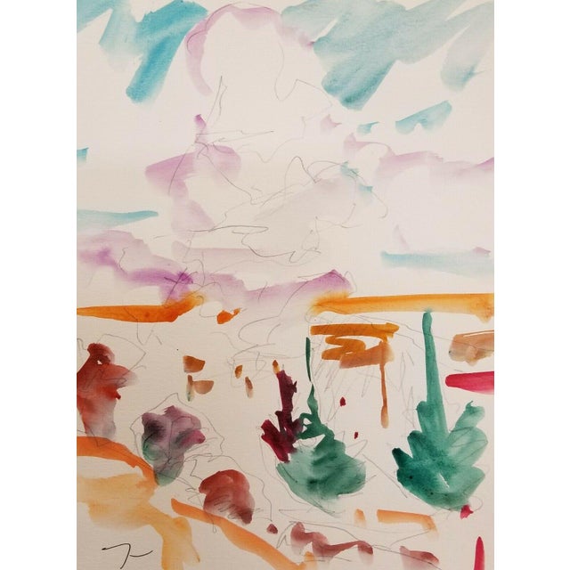Contemporary Expressionist Style Cloudscape Watercolor Painting by Jose ...