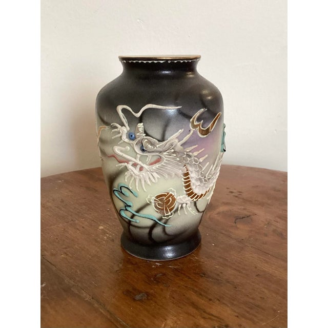 1940s Japanese Porcelain Moriage Dragonware Vase Dragon | Chairish