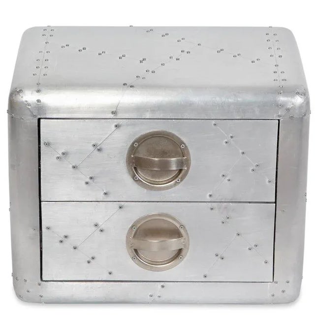 Aluminium Aviator Style Side Table | Chairish