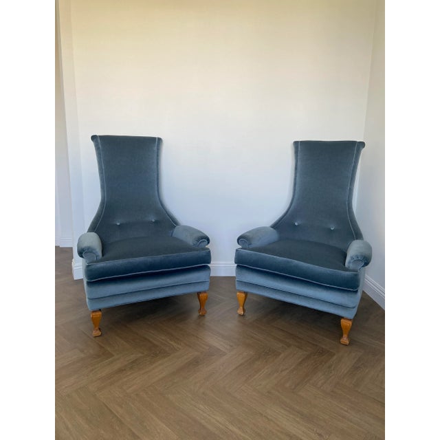 Regency-Esque/Vintage Beauties, Tall Mohair Chairs - a Pair | Chairish