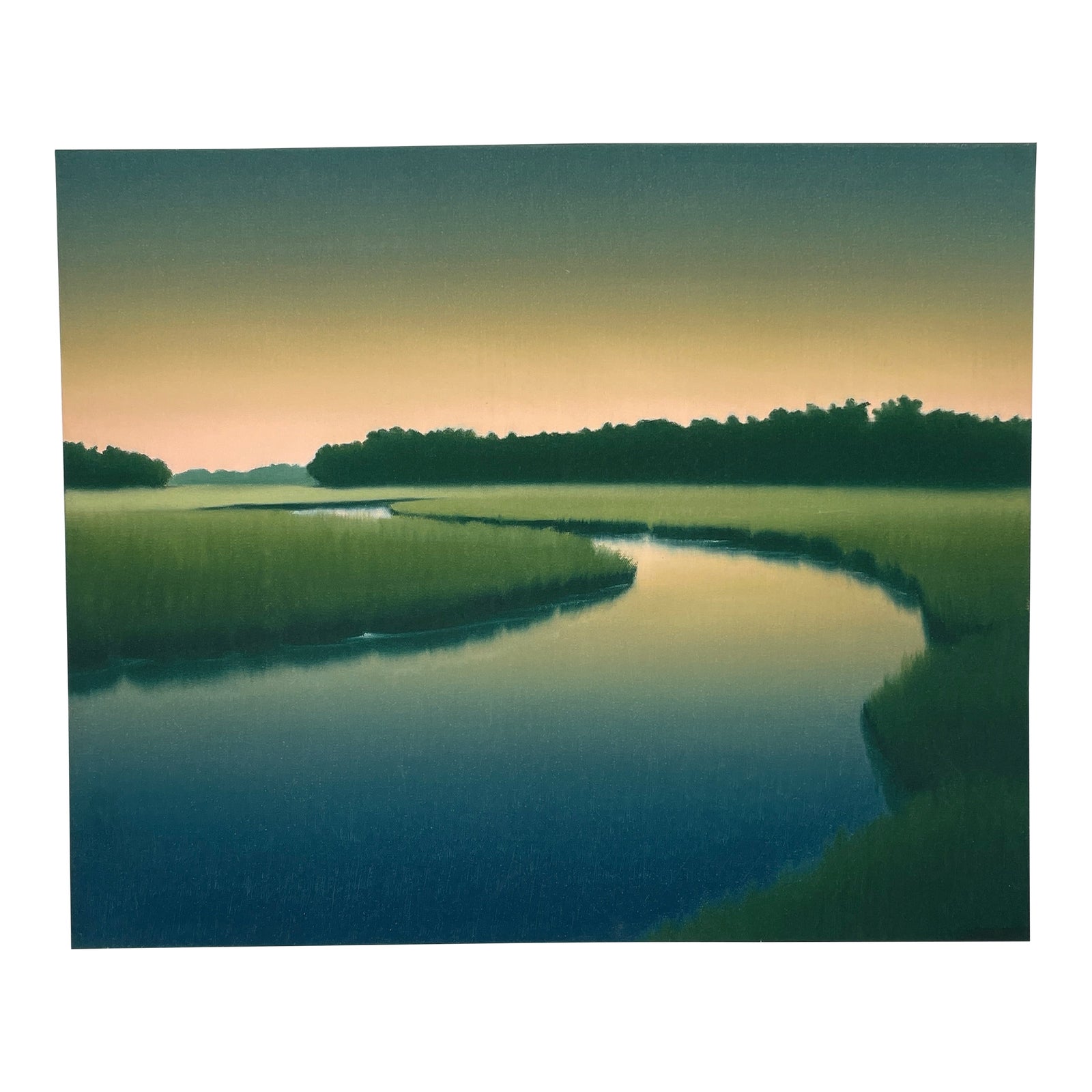 Jacob Cooley, Untitled Landscape, Wetlands, River Painting ...