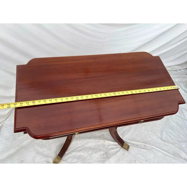 Mid 20th Century Console Table Lyre Violin Double Harp Pedestal Base ...