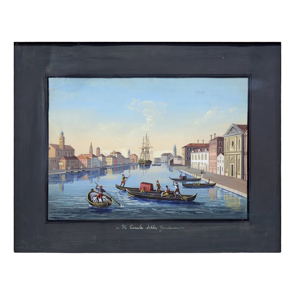Il Canale Della Giudecca (The Giudecca Canal), Gouache on Cardboard ...