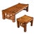 Null Rustic Solid Knotty Pine Log Cabin Style Coffee Table and Side ...