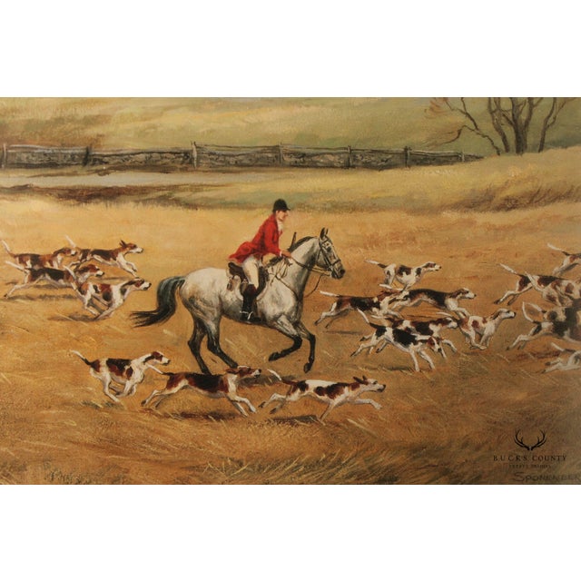 Bombay Company English Style Fox Hunt Art Print, Framed | Chairish