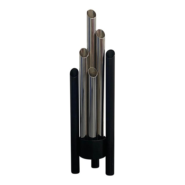 1970s Space Age Stainless Steel Vase | Chairish
