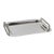 Rectangular Metal Serving Tray with Woven Handles | Chairish