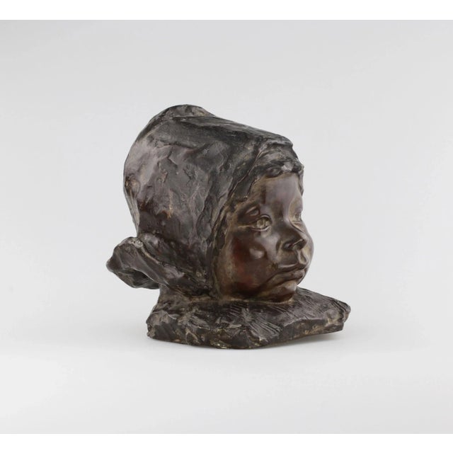 Bronze Bust of a Girl | Chairish