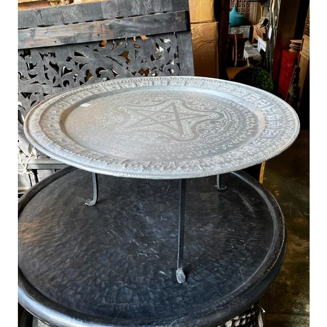 Aluminum Moroccan Tray Table | Chairish