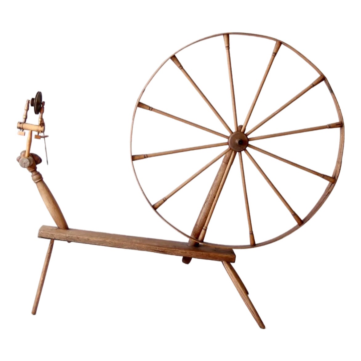 Antique Great Wheel Spinning Wheel | Chairish