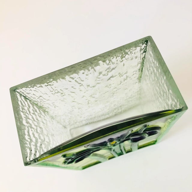 Romanian Glass Iris Vase | Chairish