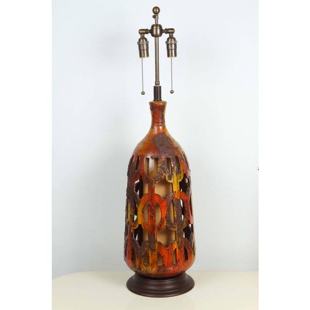 Large Ceramic Lamps - a Pair | Chairish