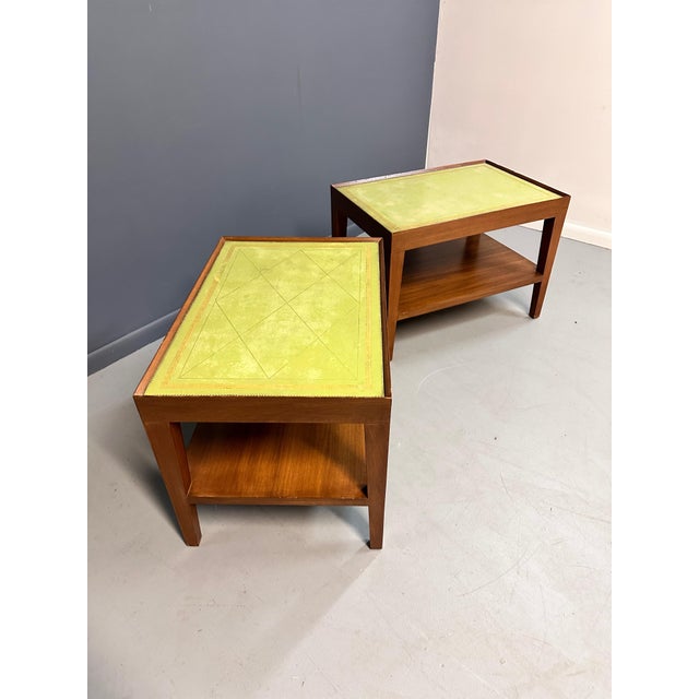1960s Custom Made Side Tables With Leather Tops From the House of the ...