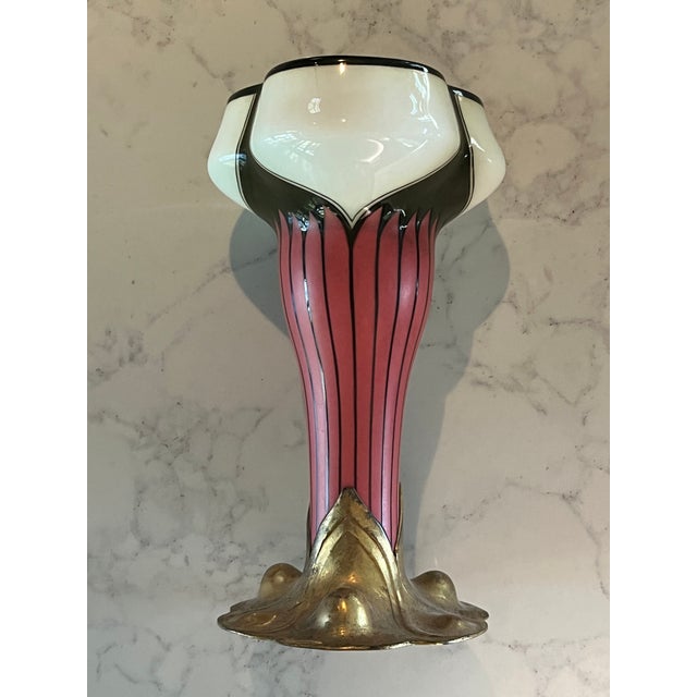 Late 19th Century Walter Scherf Art Nouveau Glass Vase | Chairish