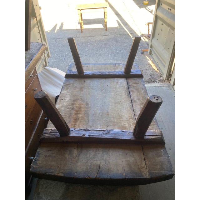 Oak Pig Bench Butchers Block Coffee Table | Chairish