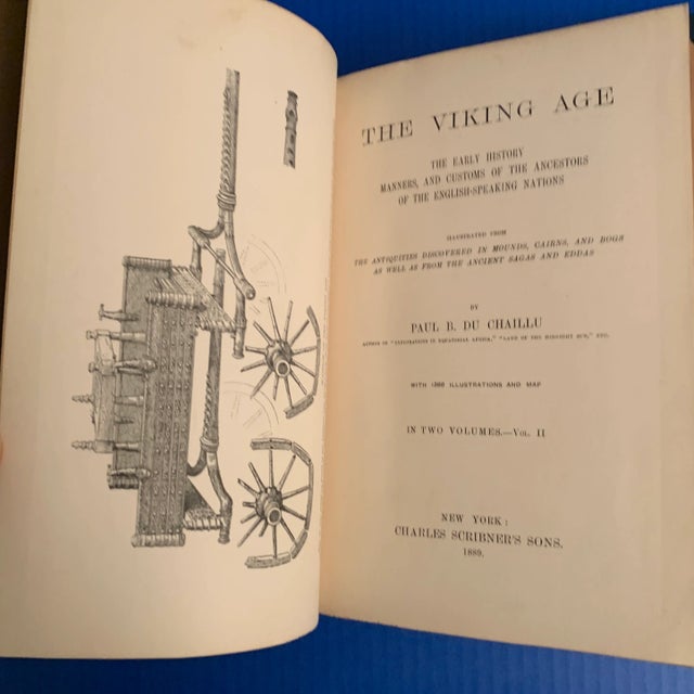 Set of Late 19th Century Antiquarian Viking Books | Chairish