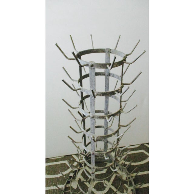 Early 1900s Antique French Zinc Wine Bottle Drying Rack Marcel Duchamp ...