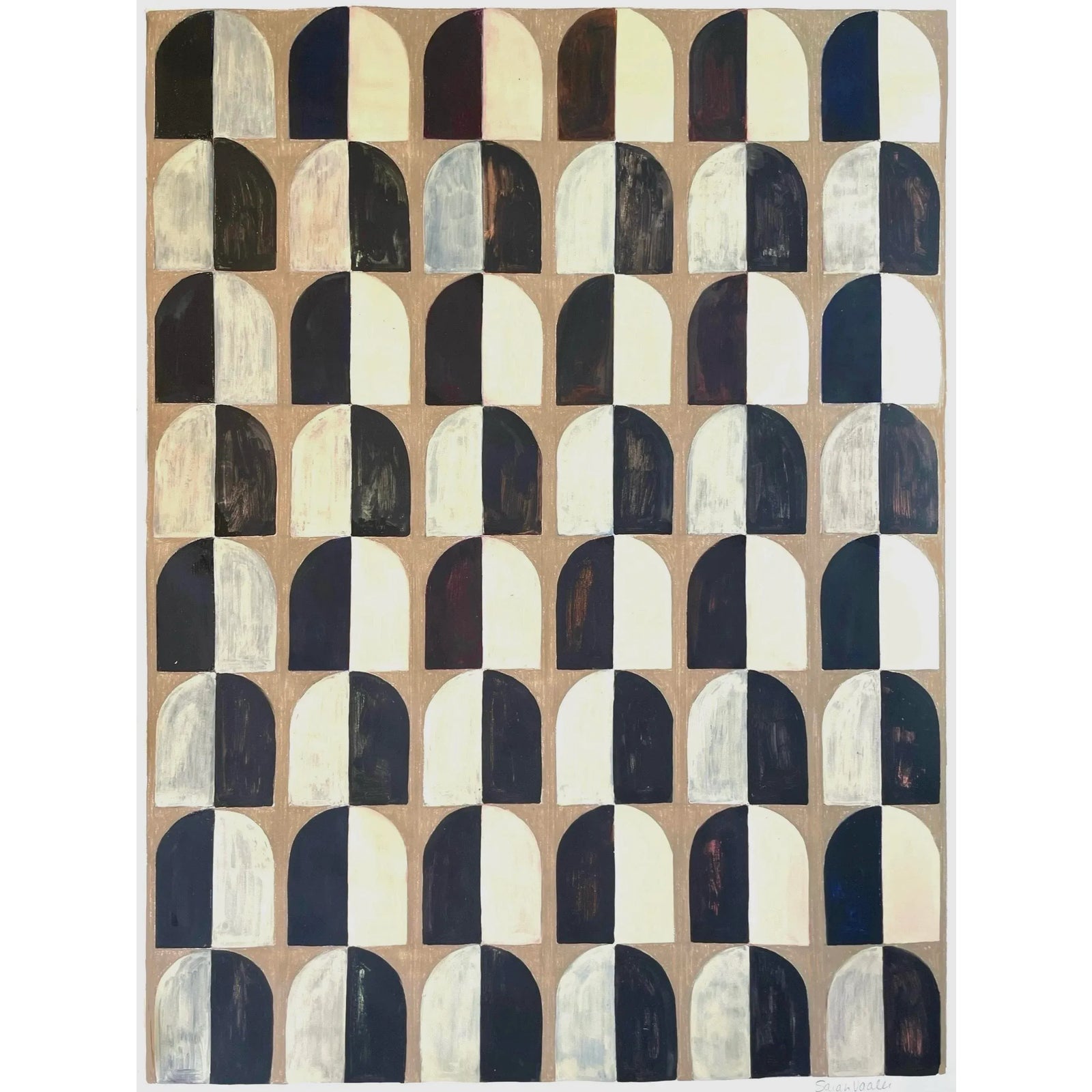 Mixed Media Pattern Design Painting | Chairish