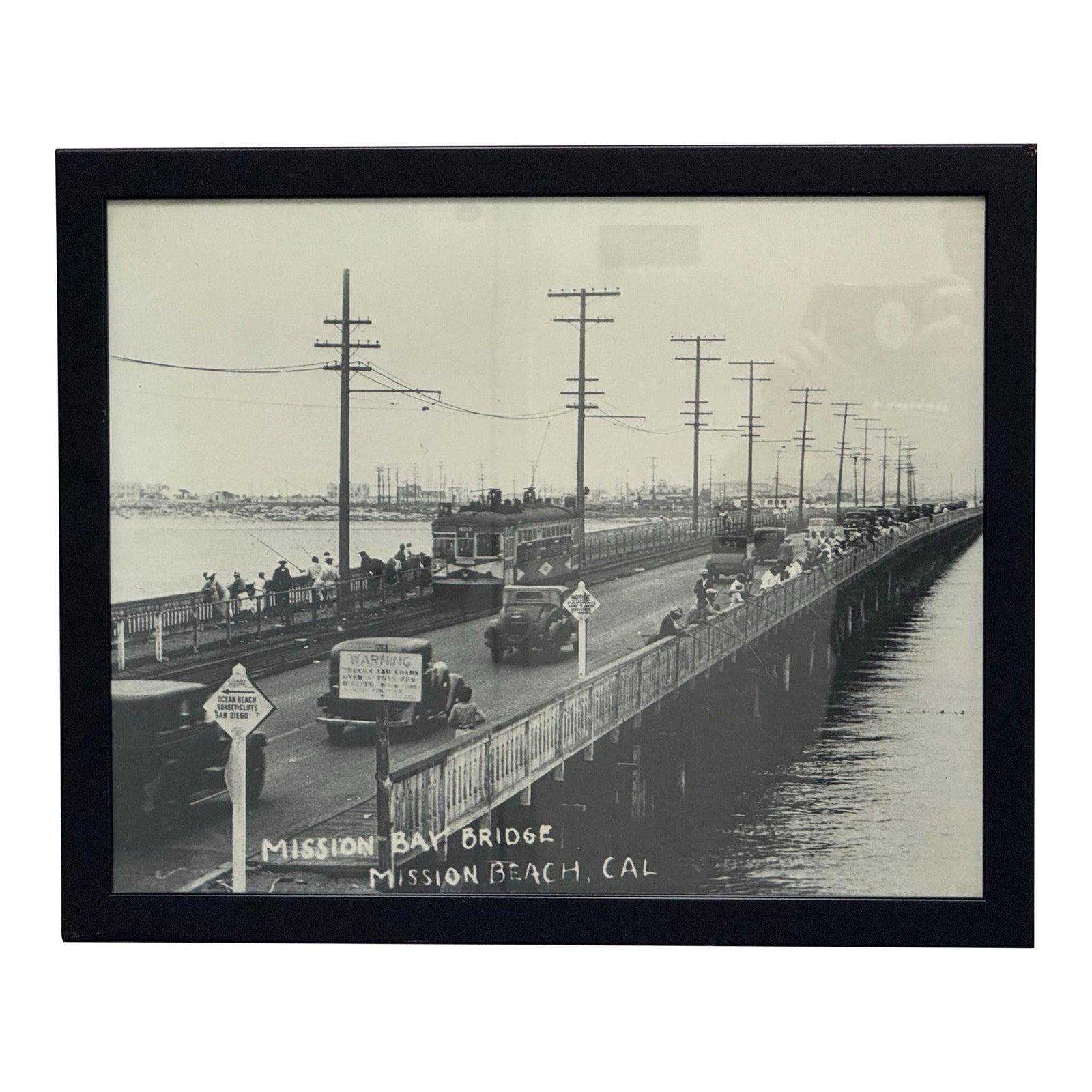 Vintage Framed Print of Mission Bay Bridge | Chairish
