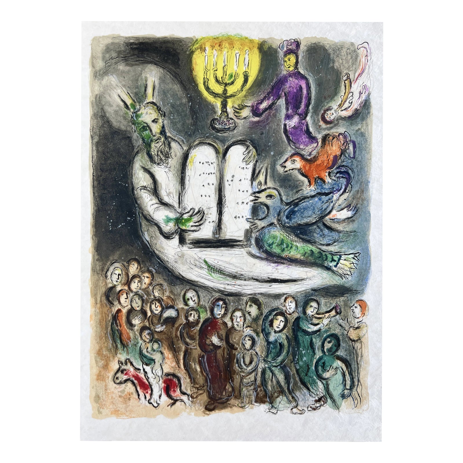 Marc Chagall, Moses then came and called for the Elders of the people ...