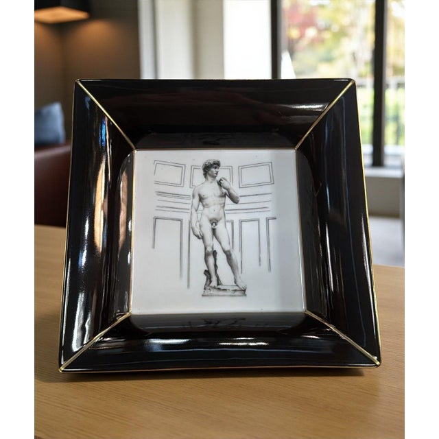 Italian Style White Porcelain Valet Tray Ashtray With Decorative Motifs ...