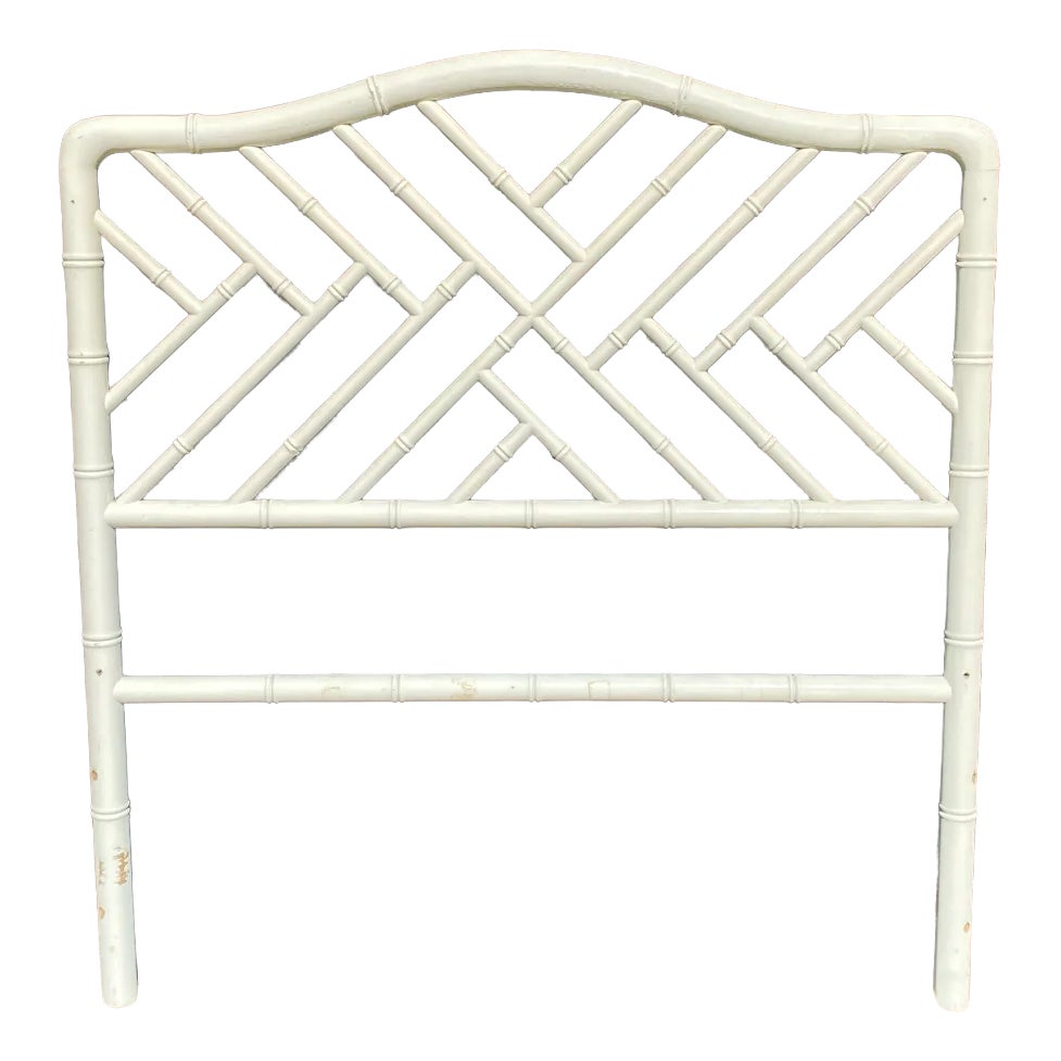 Mid-Century Lacquered Bamboo Headboard | Chairish