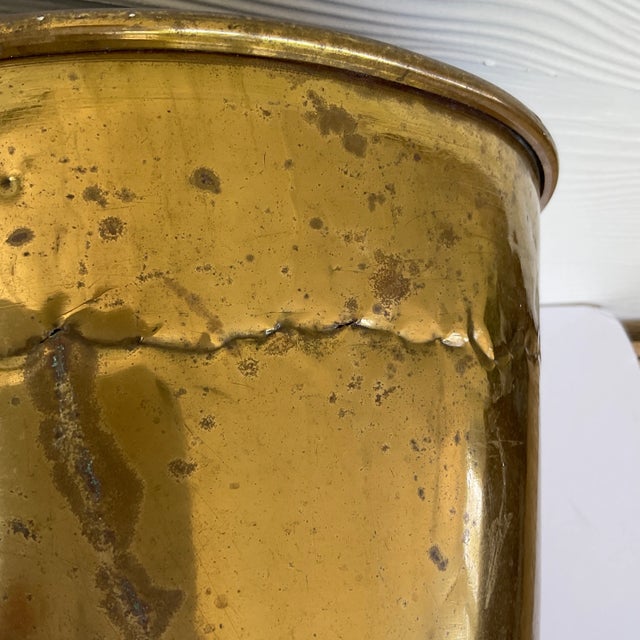 19th Century Antique American Ansonia Brass & Copper Fireplace Bucket ...