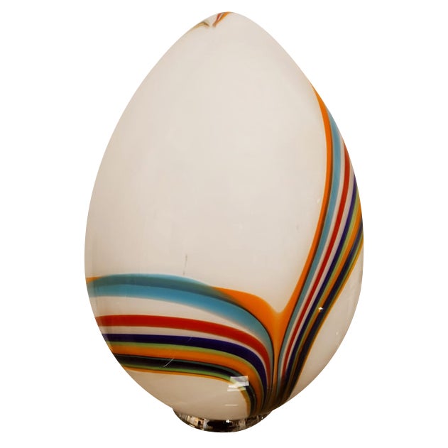 Multicolor Murano Glass Drop Lamp | Chairish