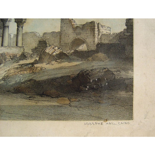 Mid 19th Century Josephs Hall, Cairo Egypt, 1840 | Chairish