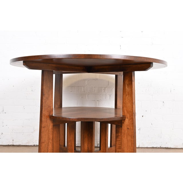 Limbert Style Antique Mission Oak Arts & Crafts Two-Tier Center Table ...