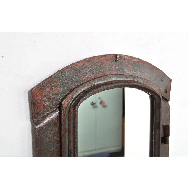 Industrial Cast Iron Mirror, 1930s | Chairish