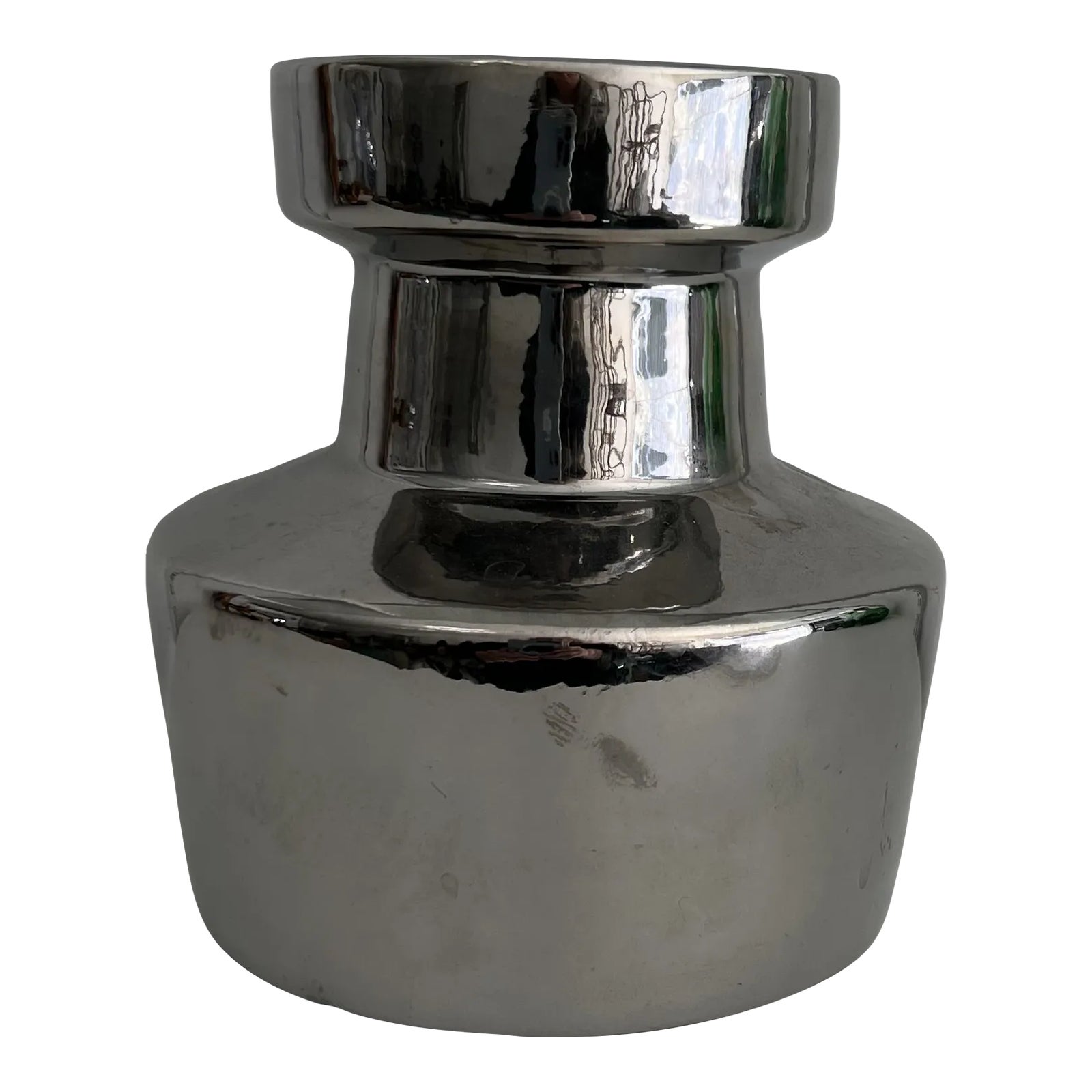 Mid 20th Century Jaru Metallic Vase | Chairish