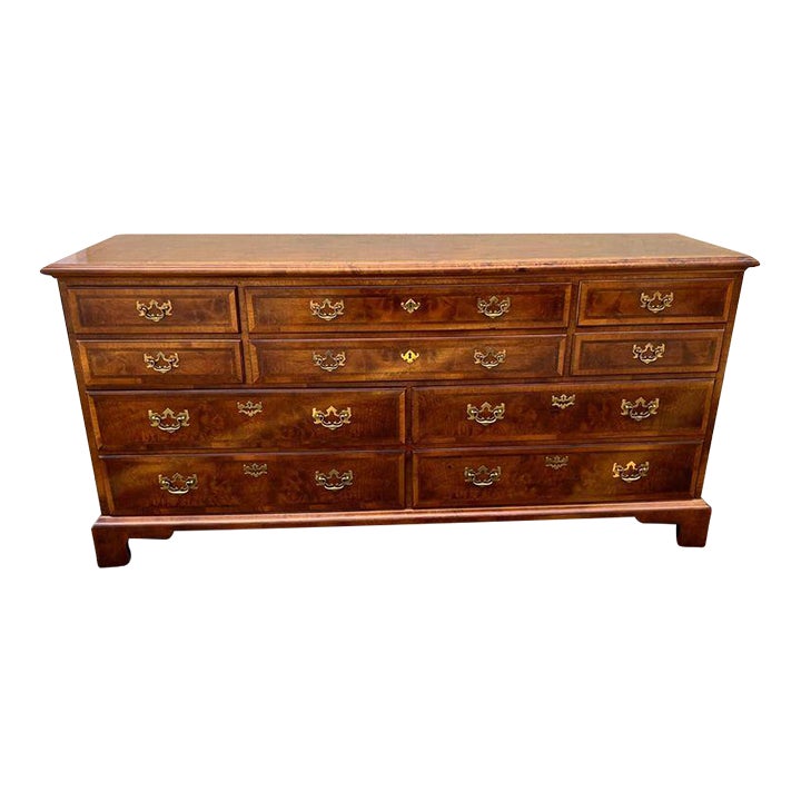 Late 20th Century Henredon Aston Court Chippendale Style 10 Drawers Mahogany Inland Dresser ...