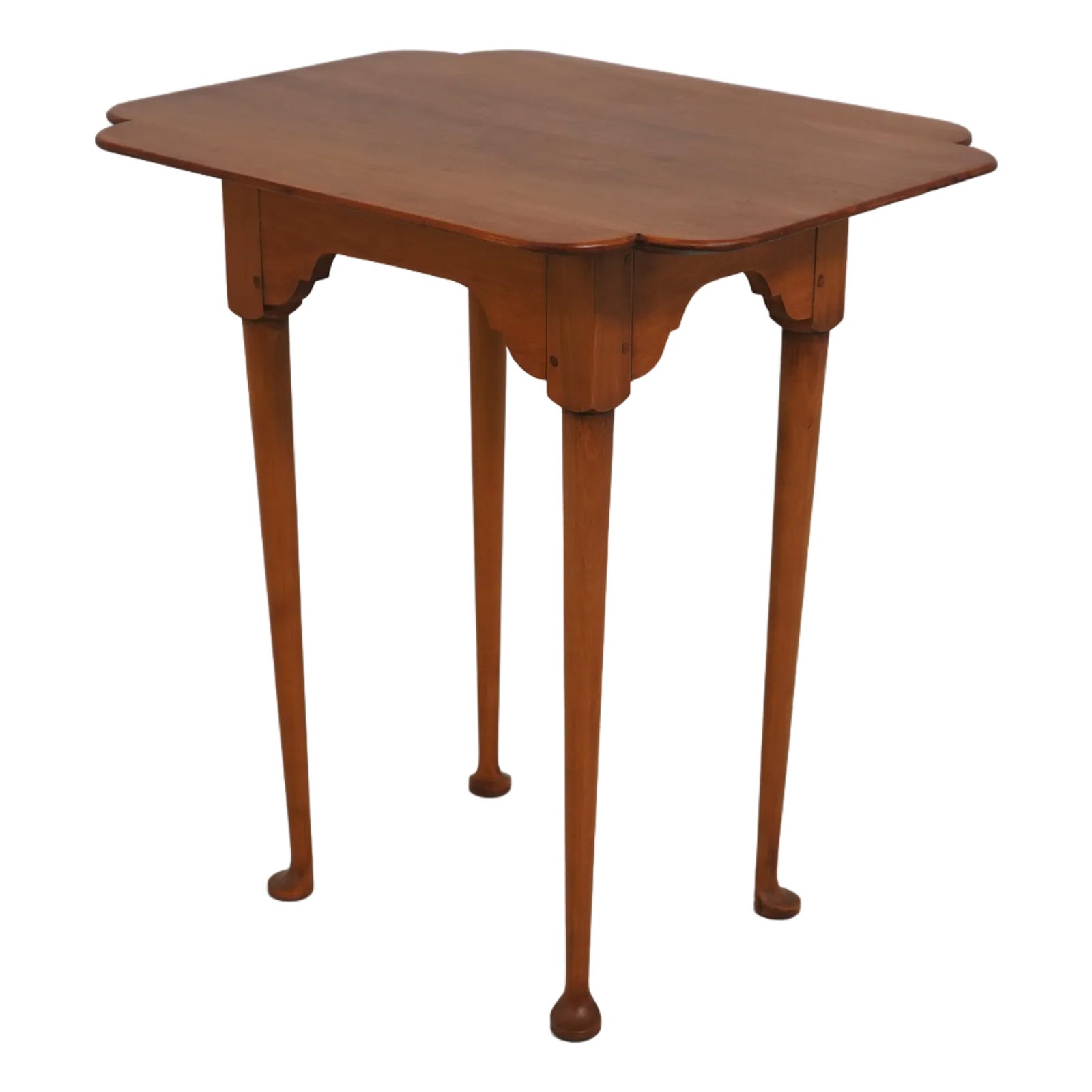 Eldred Wheeler Maple Country Style Porriger Occasional Table | Chairish