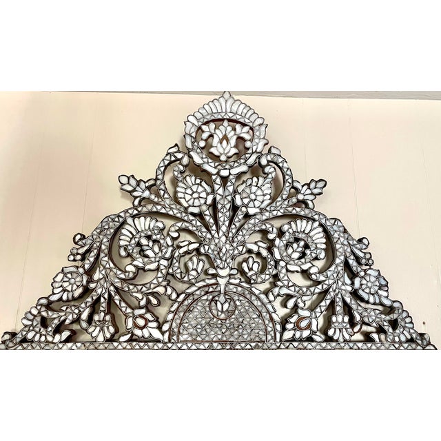 Early 20th Century Levant Style White Mother of Pearl Inlaid Mirror ...