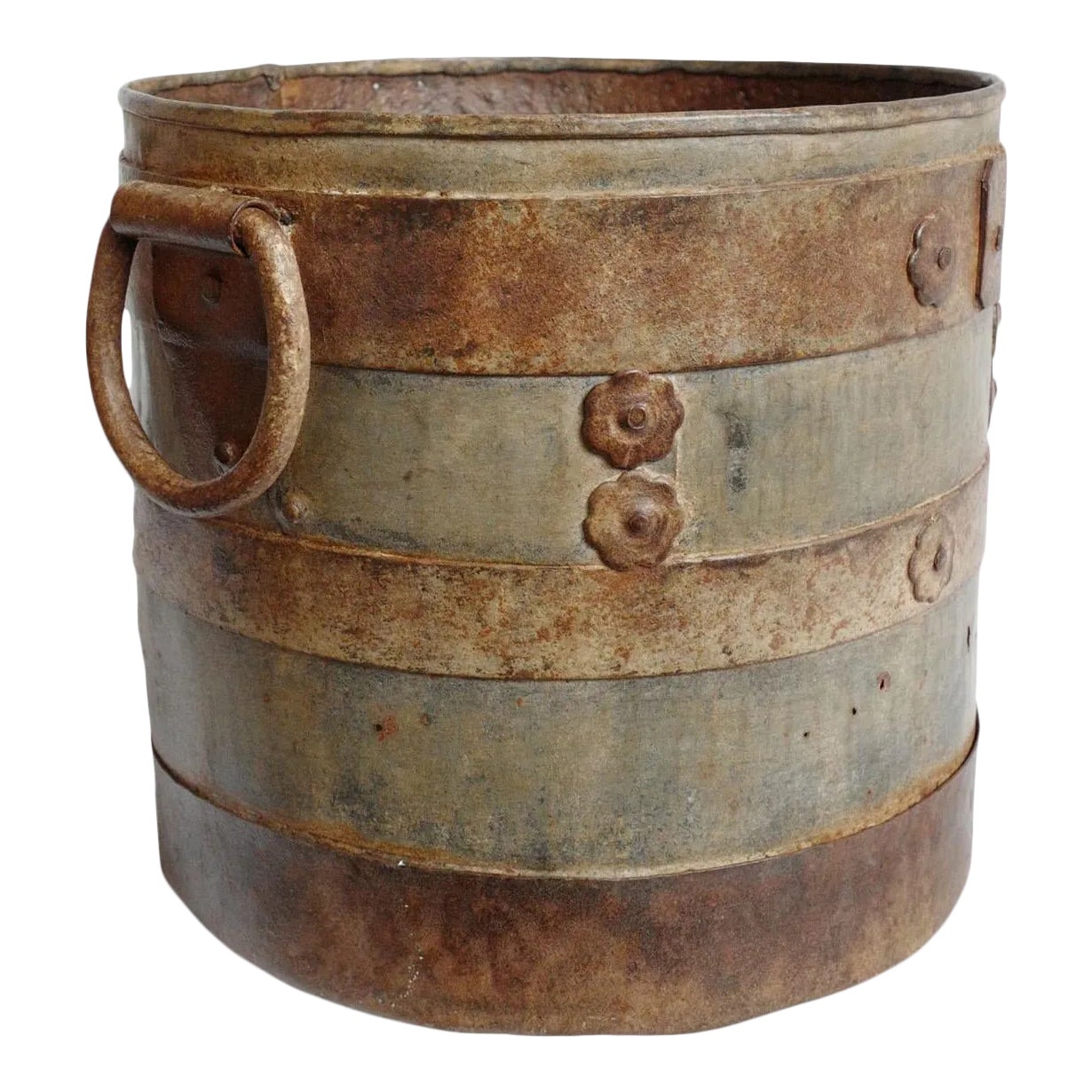 Vintage Iron Bucket | Chairish