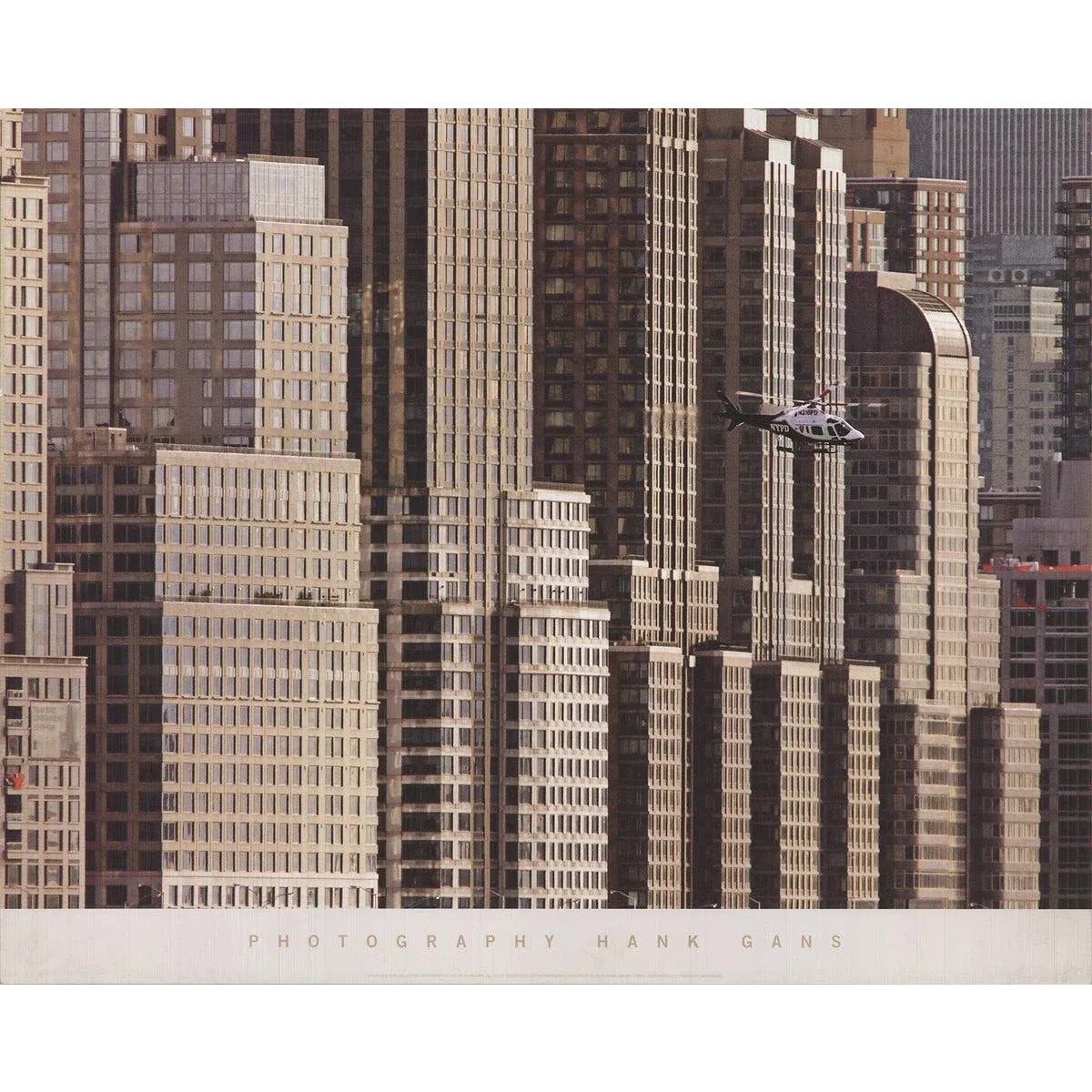 2007 Hank Gans 'New York Helicopter' Photography Brown Offset ...