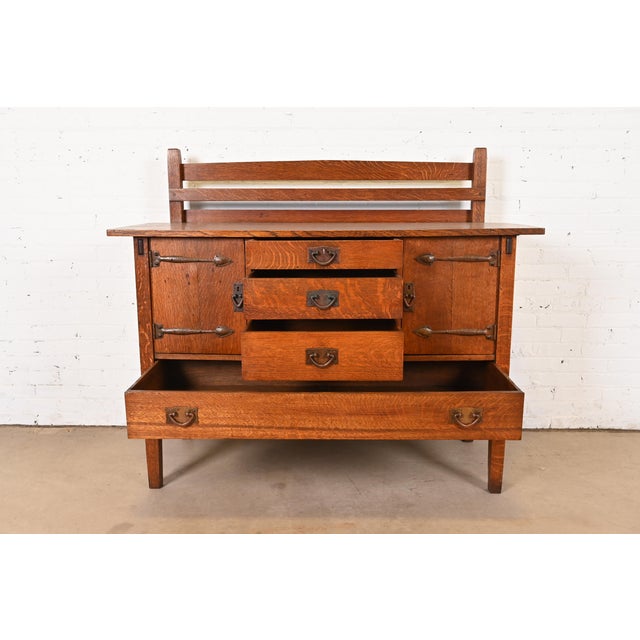 Gustav Stickley Mission Oak Arts & Crafts Sideboard, Circa 1900 | Chairish